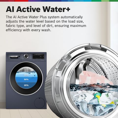 BOSCH 10 kg Fully Automatic Front Load Washing Machine Black, Grey ...