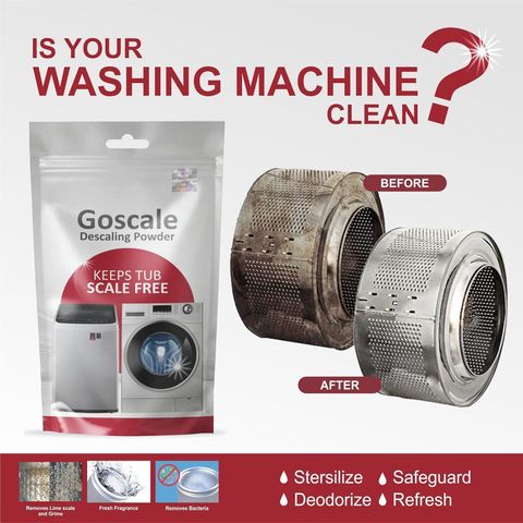 AQUALEE ScaLCo Washing Machine Descaling Powder Pack of 4 | Keeps Tub ...