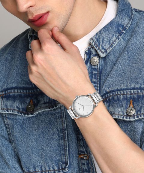 Fastrack Stunners 6.0 Fastrack Stunners White Dial Silver Metal Strap ...