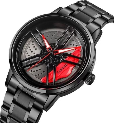 Spinner Men’s Rotating Wheel Dial Analog Watch A36 Car wheel | Spinning ...