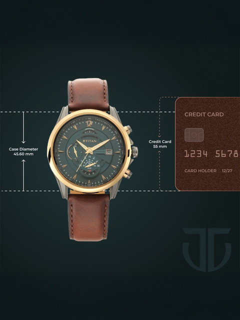 Titan NQ1830KL02 Titan Maritime Pro Chronograph Green Dial Brown ...
