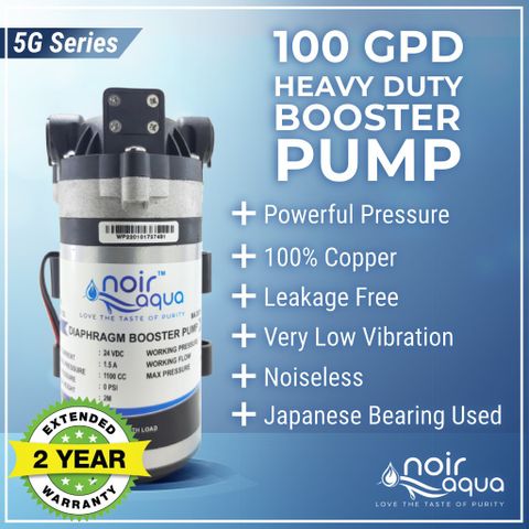Noir Aqua RO Booster Pump Motor 100 GPD Heavy Duty Diaphragm Motor ...