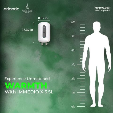 Hindware Smart Appliances IMMEDIO x 5.5 L Instant Water Geyser | High ...