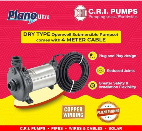 CRI Open well submersible Pump PLANO 1.0HP Submersible Water Pump Price ...