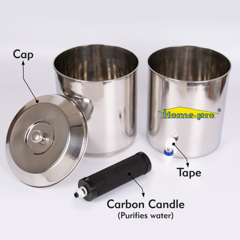 Home-pro Manual Water Filter | Carbon Candle For Fast Filteration | 16 ...