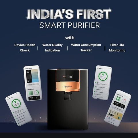 EUREKA FORBES Aquaguard ENRICH VECTOR RO+UV MC 2X 6.2 L UF Water ...