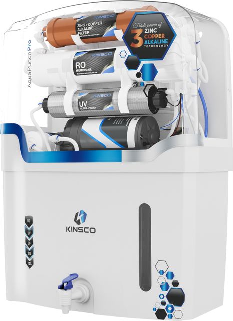 Kinsco Aqua Punch Pro ISI Mark 18 L RO + UV + UF + Copper + Alkaline ...