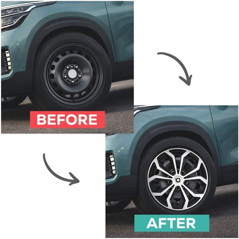 OCARA VISION 13 Inch Wheel Cover for All Estilo, Dual Color Press Fit ...