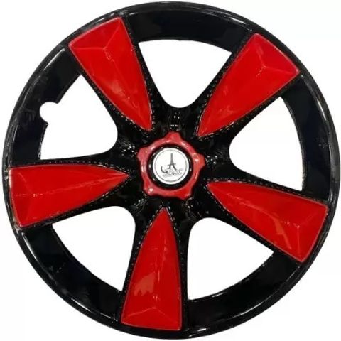 ALPINEZO CAR WHEEL CAP/WHEEL COVER MAPPLE DEGINE "RED_BLACK_AND_MIDDLE ...