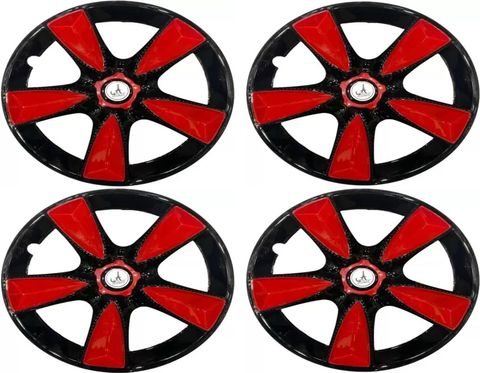 ALPINEZO CAR WHEEL CAP/WHEEL COVER MAPPLE DEGINE "RED_BLACK_AND_MIDDLE ...
