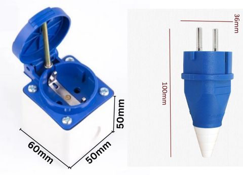 DECENT AIR SYSTEM Schuko (2P+E) 16A 250V IP54 Wall Mounted Industrial ...