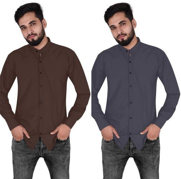 Collarless Shirts - Buy Collarless Shirts online at Best Prices in ...