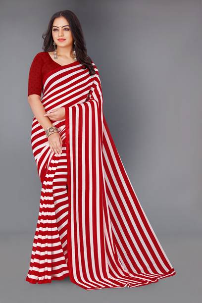 White Saree With Red Border - Buy White Saree With Red Border online at ...
