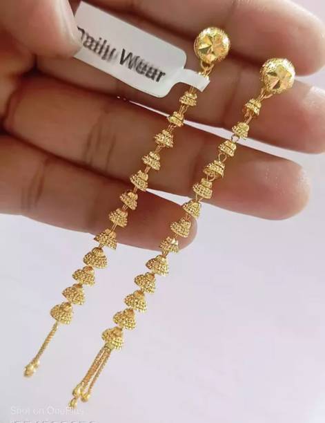 Sui Dhaga Gold Earrings - Buy Sui Dhaga Gold Earrings online at Best ...