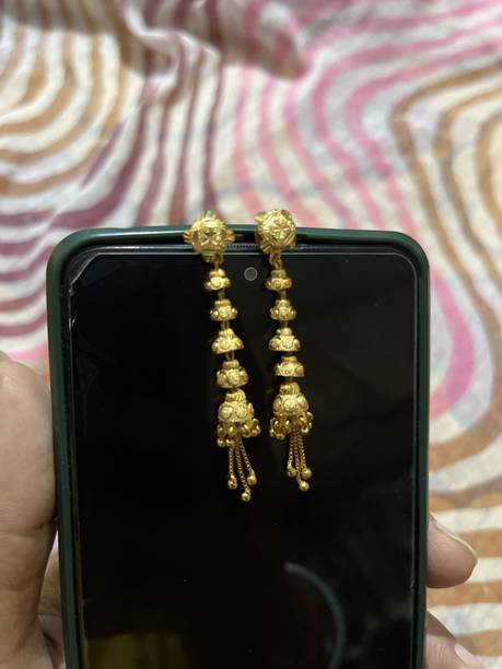 Sui Dhaga Gold Earrings - Buy Sui Dhaga Gold Earrings online at Best ...