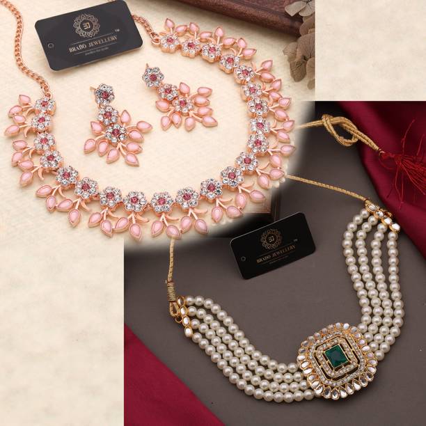 Pink Jewellery Sets - Buy Pink Jewellery Sets Online at Best Prices In ...
