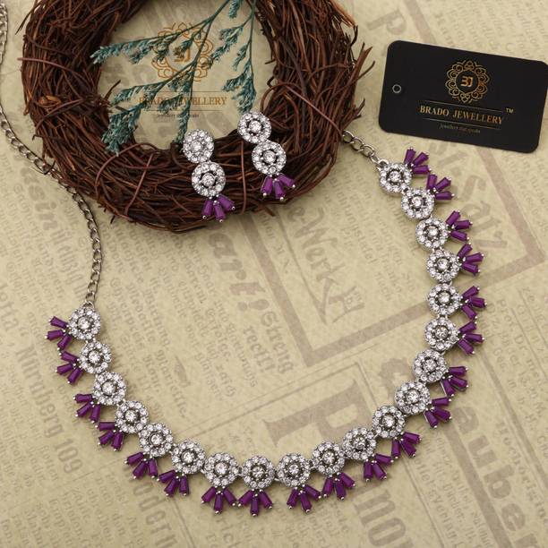 Purple Jewellery Sets - Buy Purple Jewellery Sets Online at Best Prices ...