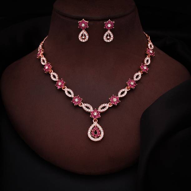 Pink Jewellery Sets - Buy Pink Jewellery Sets Online at Best Prices In ...