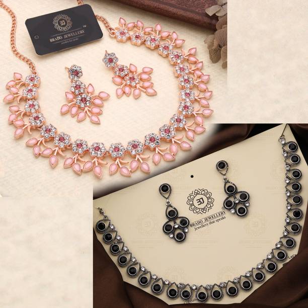 Pink Jewellery Sets - Buy Pink Jewellery Sets Online at Best Prices In ...