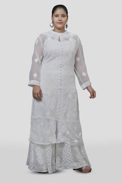 White Chikankari Kurti - Buy White Chikankari Kurti online at Best ...