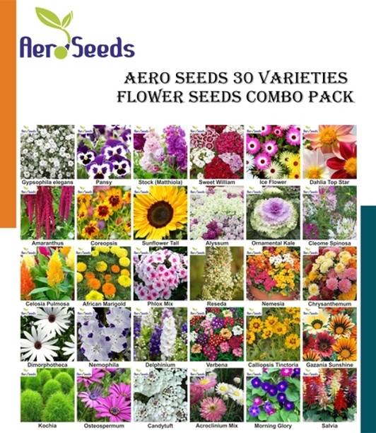 Price History of Aero Seeds 40 Varieties of Flower Combo Pack Seed ...