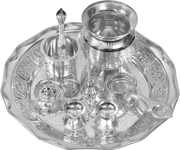 Silver Pooja Thali Sets - Buy Silver Pooja Thali Sets Online at Best ...