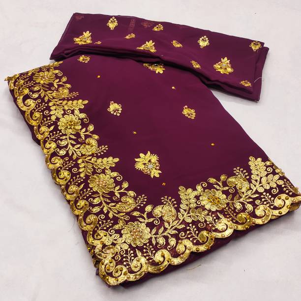 Wine Colour Saree - Buy Wine Colour Saree online at Best Prices in ...