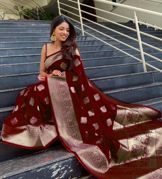 Maroon Sarees - Buy Maroon Color Sarees Online For Women at Best Prices ...