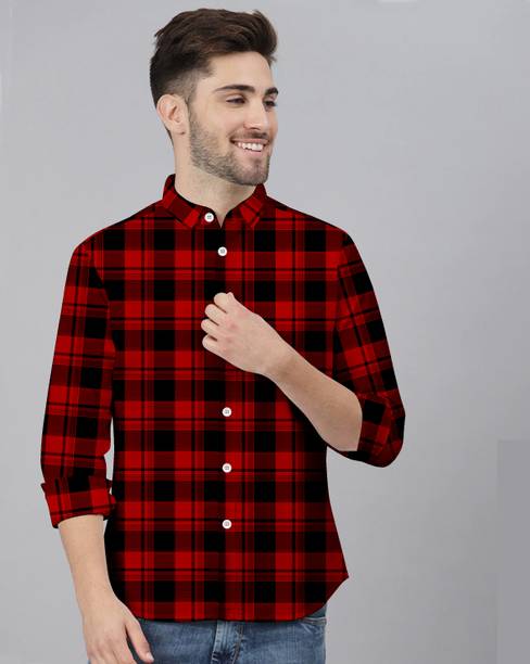 Red And Black Check Shirt - Buy Red And Black Check Shirt online at ...