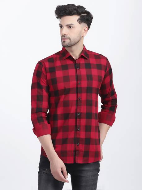 Red And Black Check Shirt - Buy Red And Black Check Shirt online at ...