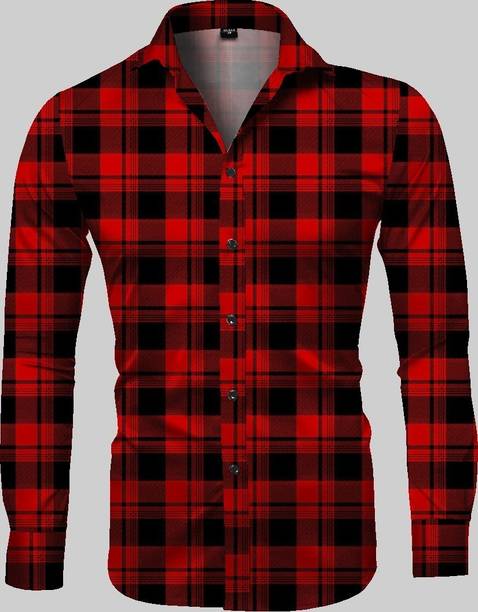 Red And Black Check Shirt - Buy Red And Black Check Shirt online at ...