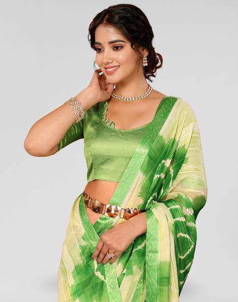 Parrot Green Saree - Buy Parrot Green Saree online at Best Prices in ...