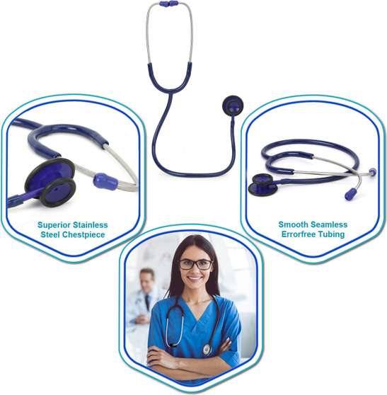 RCSP stethoscope for kids playing toys doctor ala plastic body clear ...