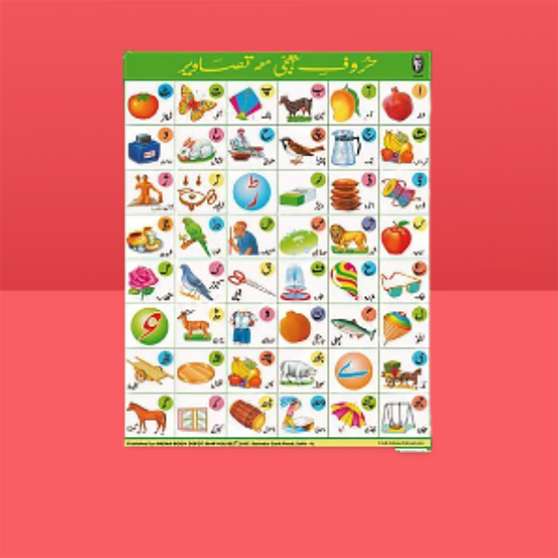 Large Size Urdu Alphabet Chart Without Pvc Rollers School Classroom ...