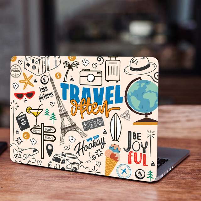 Artifly Travel Laptop Skin For Laptop Size Upto 15.6 inch Laptop decal ...