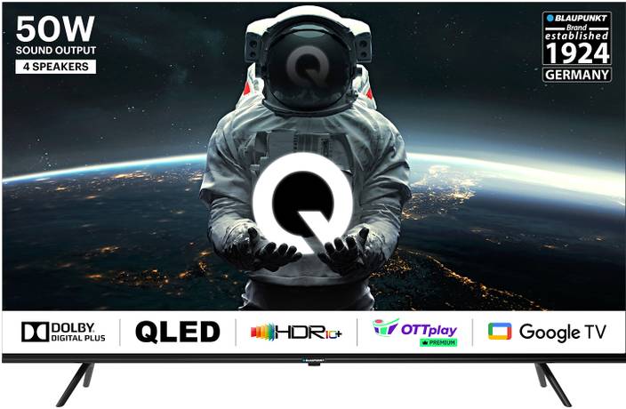 Blaupunkt Quantum Dot 108 cm (43 inch) QLED Ultra HD (4K) Smart Google TV Dolby Vision & 50W ...