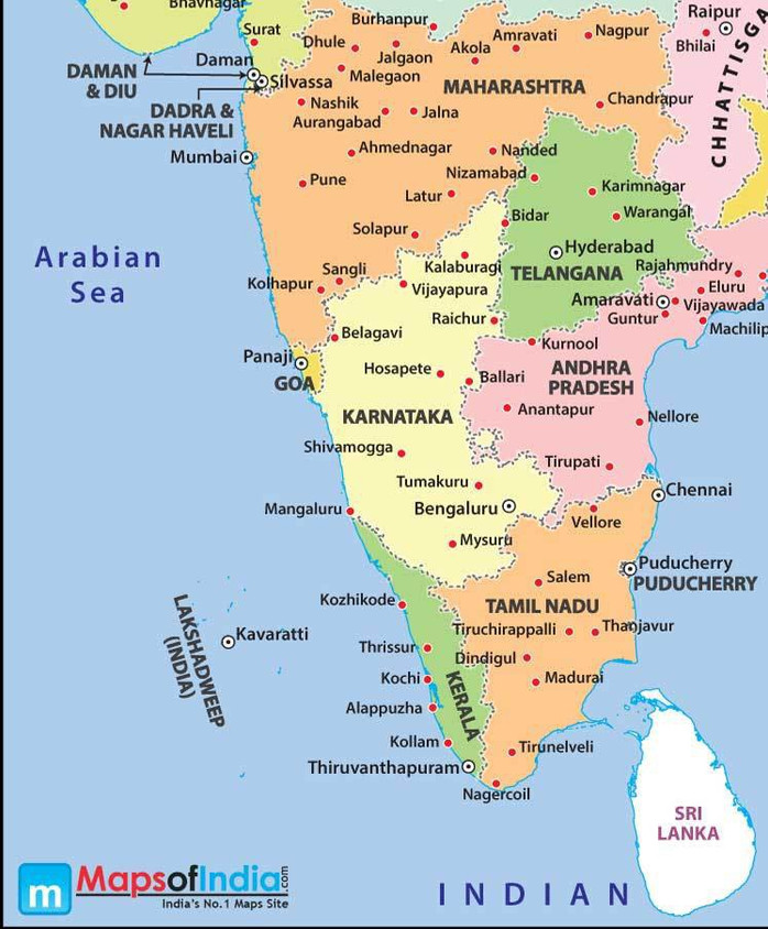 Map Images Of India