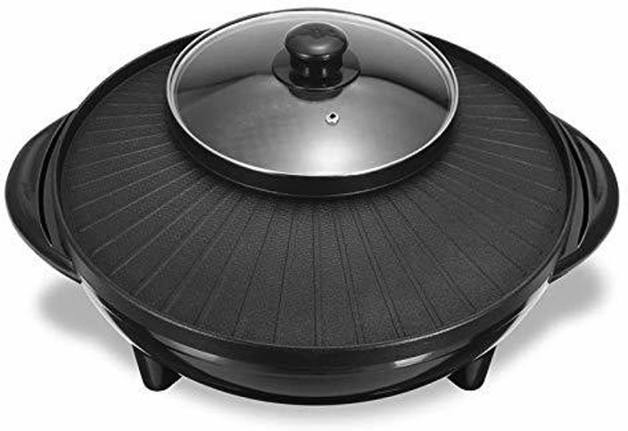Indoor Outdoor Electric BBQ Grill 2200W 2-in-1 Smokeless Grill & Hot ...