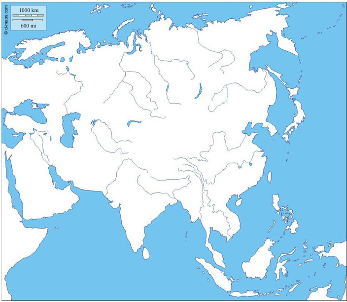 Asia Physical Map Physical Map Of Asia HYDN Publishing Maps And