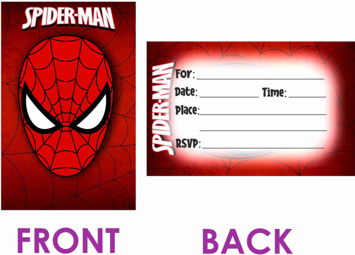 Spider Man Party Invitation