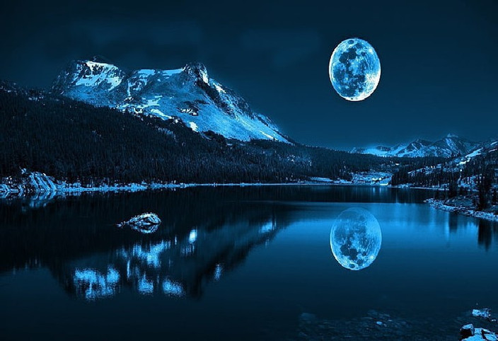 Blue Moonlight Wallpaper
