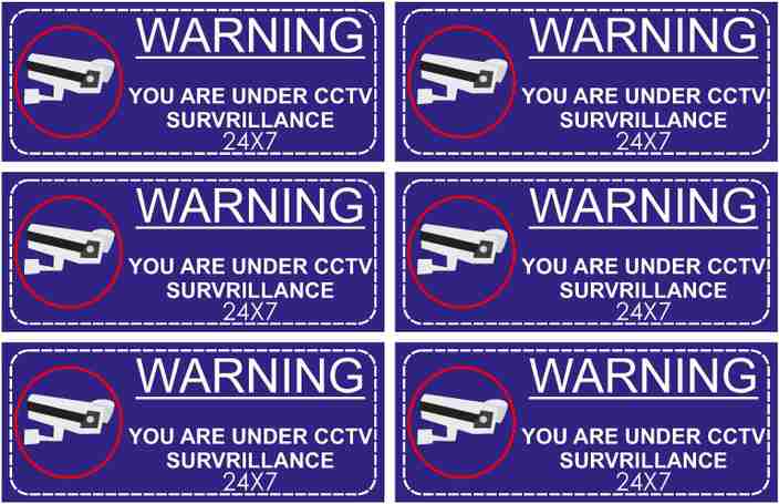 security camera warning stickers