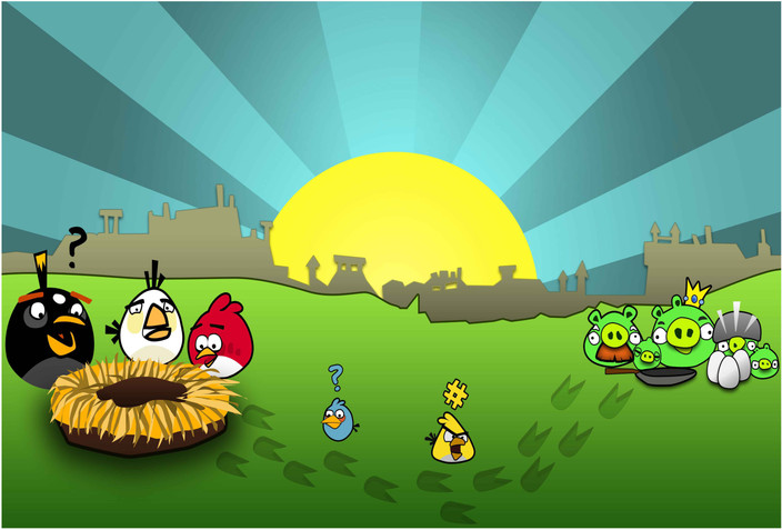 Angry Birds Background Vector