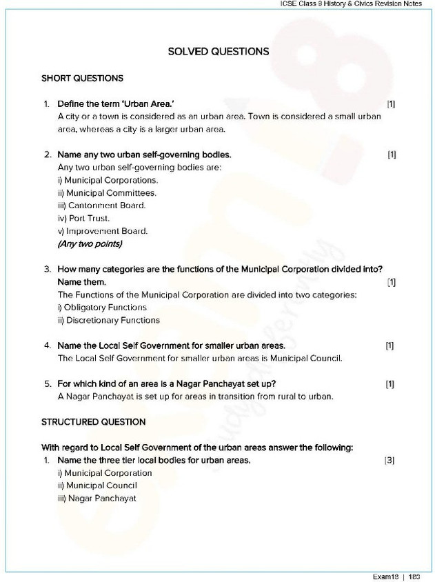 Icse History Class 9 Chapter Wise Learning Notes Exam18