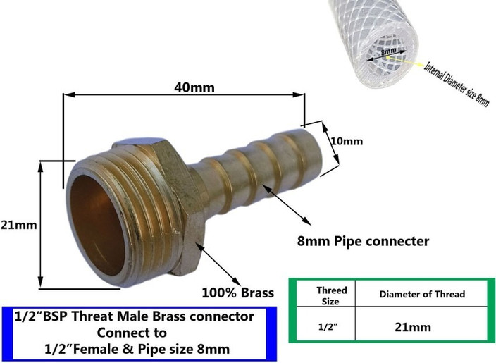 hose pipe fitting size