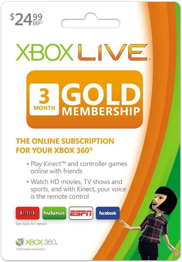 Xbox Live 3 Month Gold Membership Card Price in India Buy Xbox Live 3 Month Gold Membership Card online at Flipkart