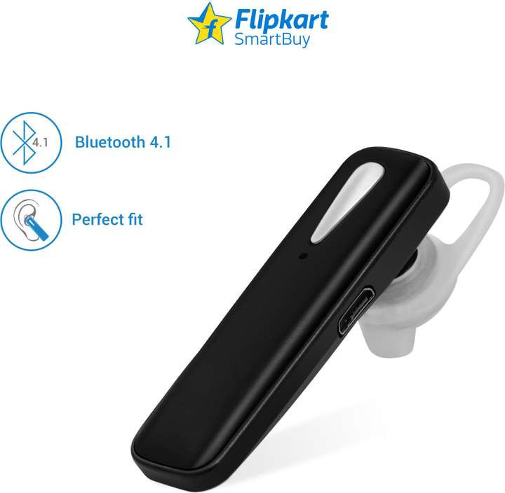 Flipkart SmartBuy Wireless Mono Bluetooth Headset With Mic Price in India Buy Flipkart SmartBuy Wireless Mono Bluetooth Headset With Mic Online Flipkart SmartBuy Flipkart