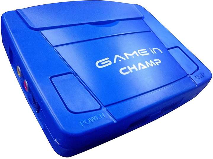 MITASHI Champ Blue with built in 8 bit games GB with 8 bit game cartridge technolgy Blue