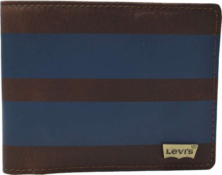 LEVI S Men Brown Blue Genuine Leather Wallet Blue Price in India Flipkart