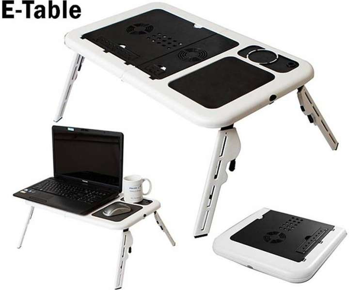 Frappel ETable Portable LAPTOP TABLE Laptop Stand E Table With USB Fan NOTE BOOK table 2 Fan Cooling Pad Frappel Flipkart